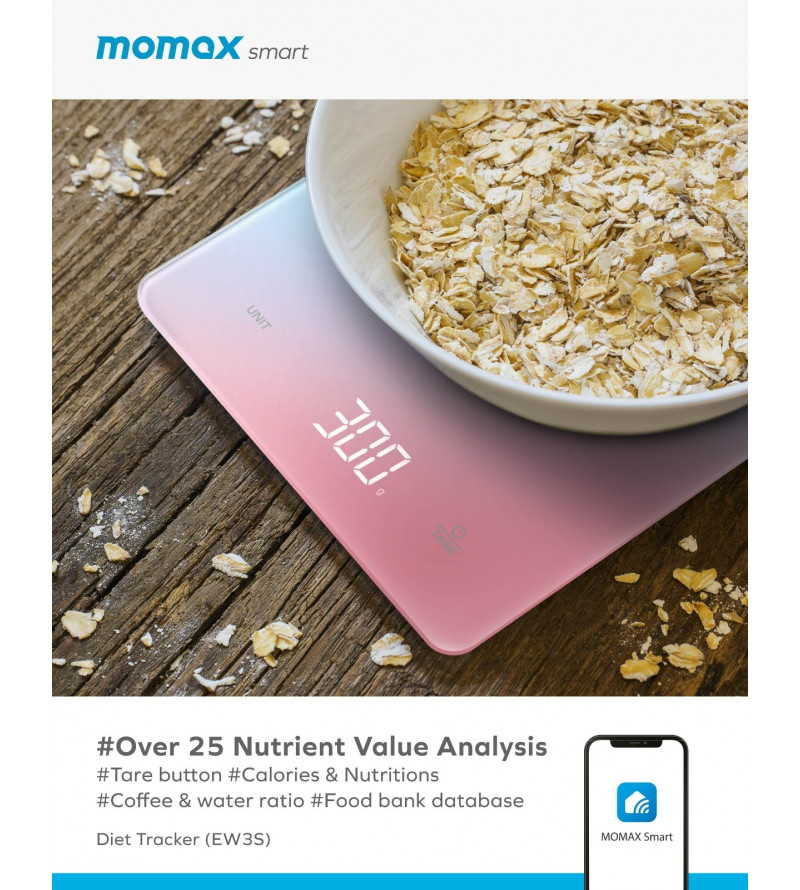 Momax Diet Tracker IoT Smart Nutrition Scale EW3S